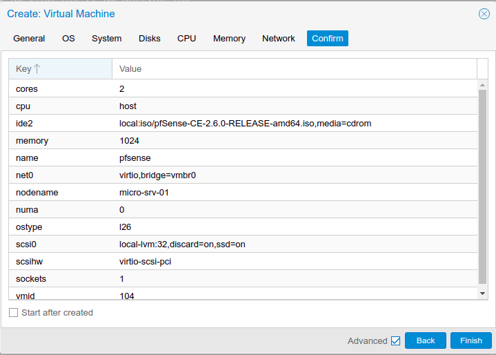 Virtualiser pfSense sur Proxmox VE