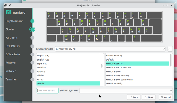 Installer Manjaro