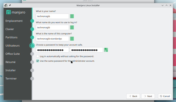 Installer Manjaro